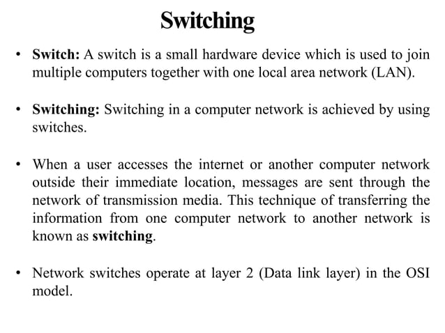 Routing and switching | PPTX | Computer Networking | Computing