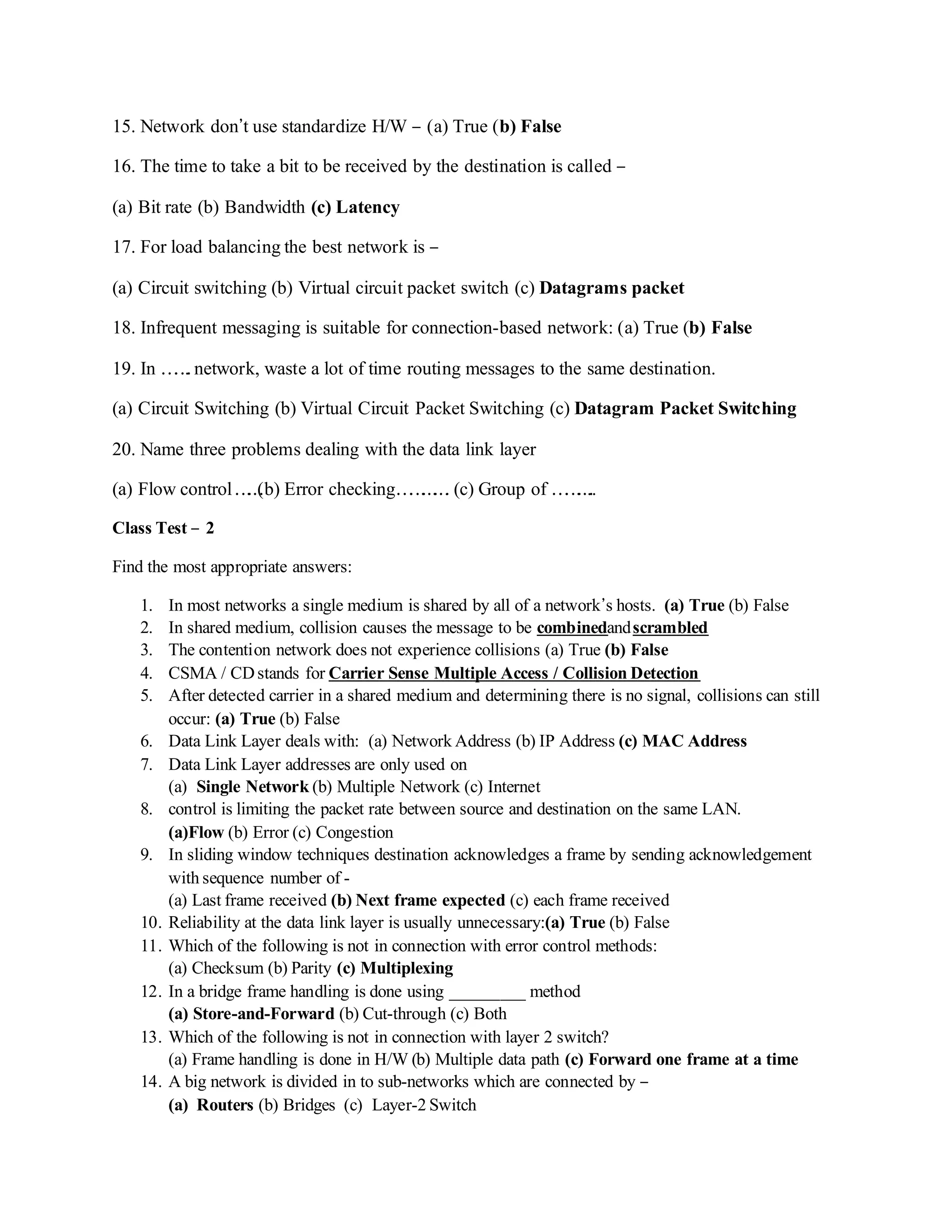 Routing and switching question1 | PDF