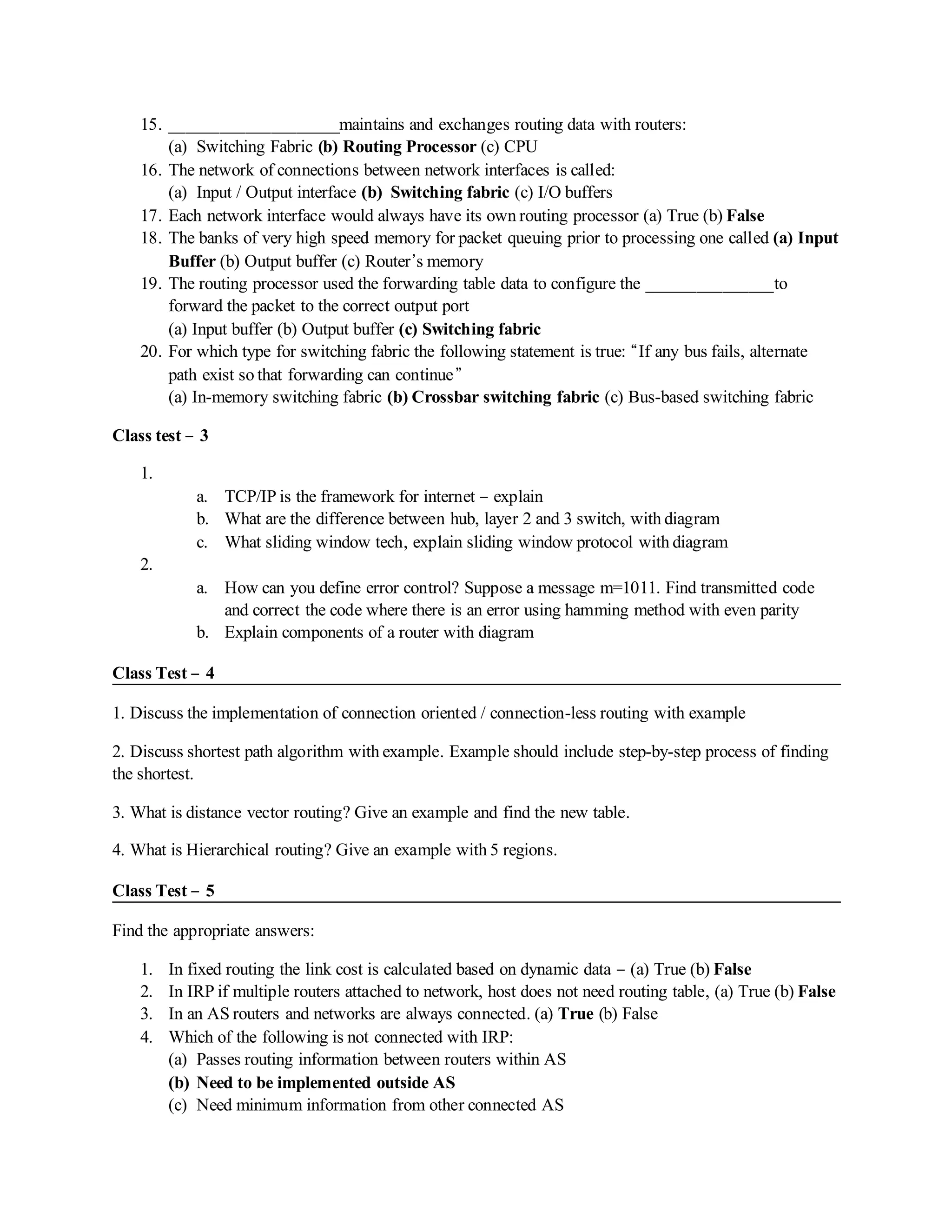 Routing and switching question1 | PDF