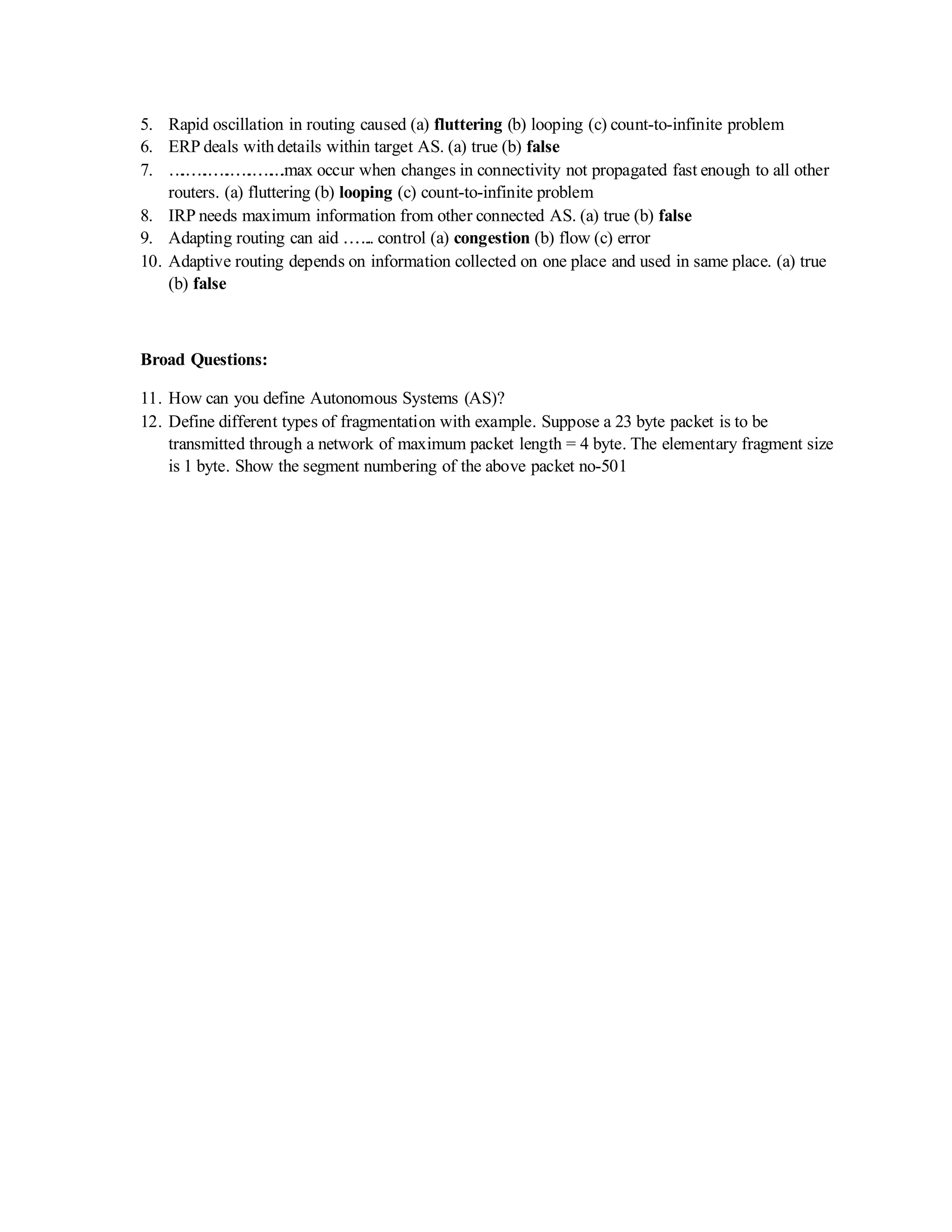 Routing and switching question1 | PDF