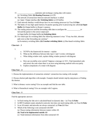 Routing and switching question1 | PDF