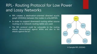 Routing attacks and counter measures in iot | PPT