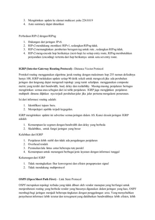 Routing (Routing Statis dan Routing Dinamis) | DOCX