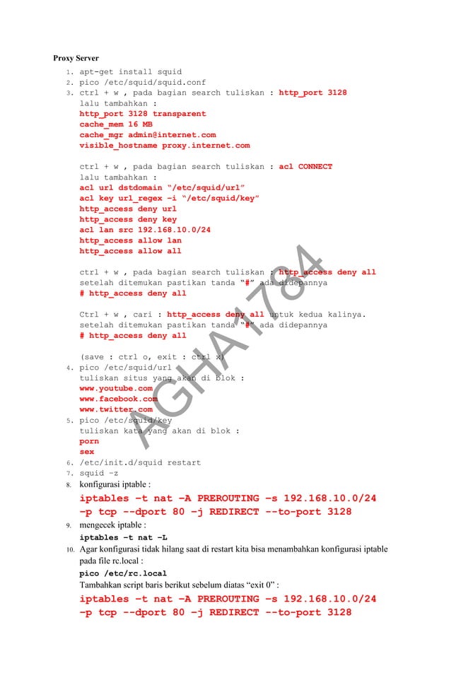 Routing dan proxy debian | PDF