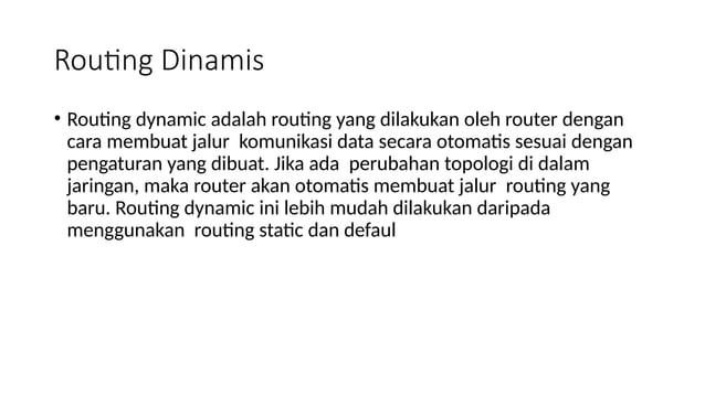 Materi Jaringan Komputer - Routing Dinamis | PPTX