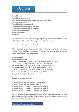 Routing information protocol & rip configuration | DOC