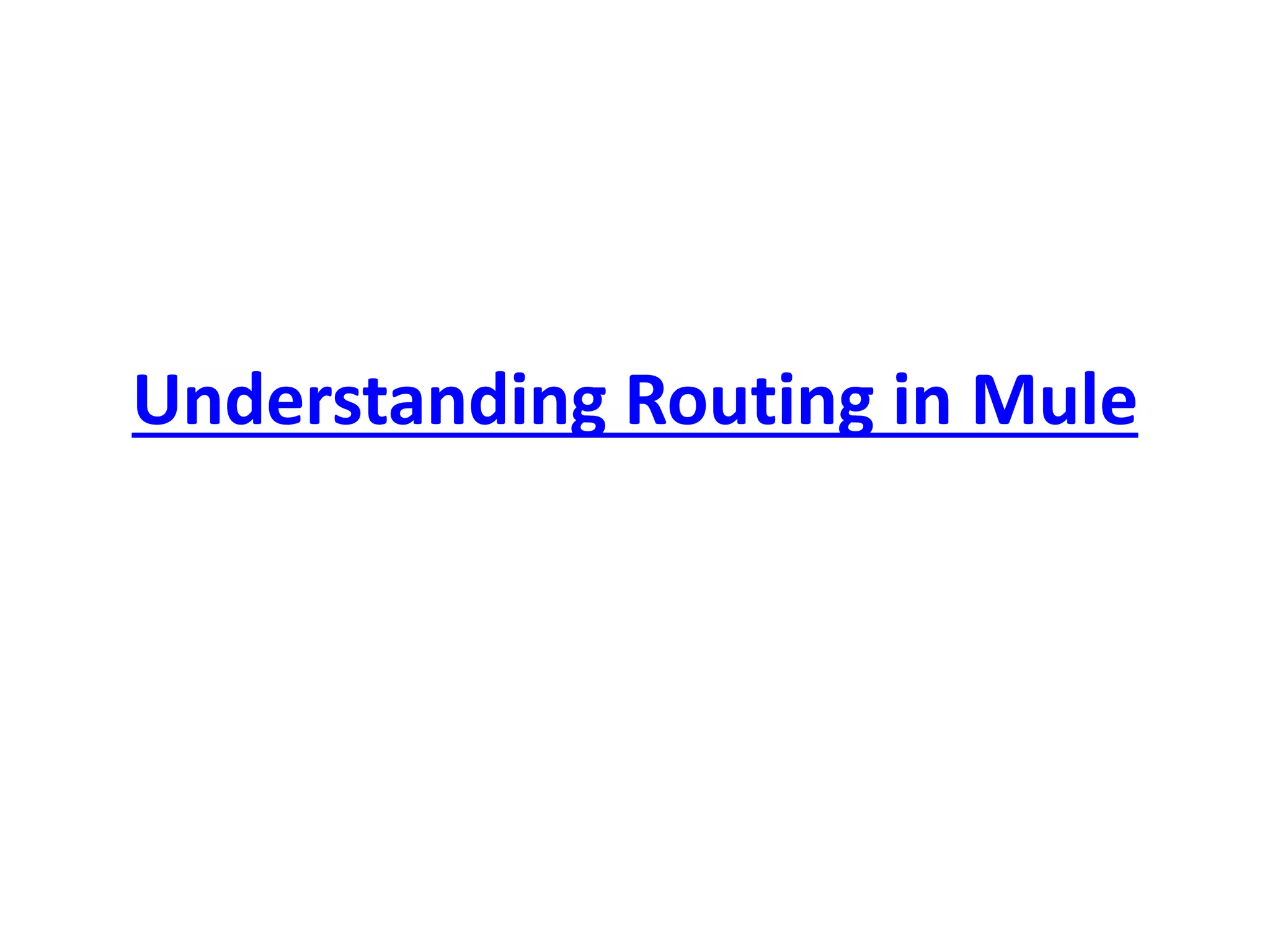 Routing in mule | PPTX