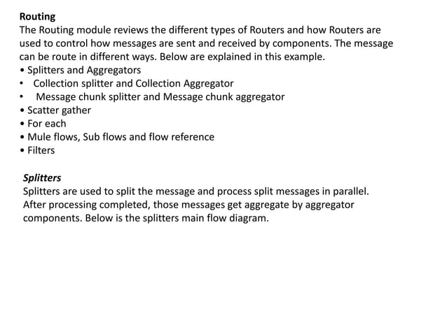 Routing in mule | PPTX | Programming Languages | Computing