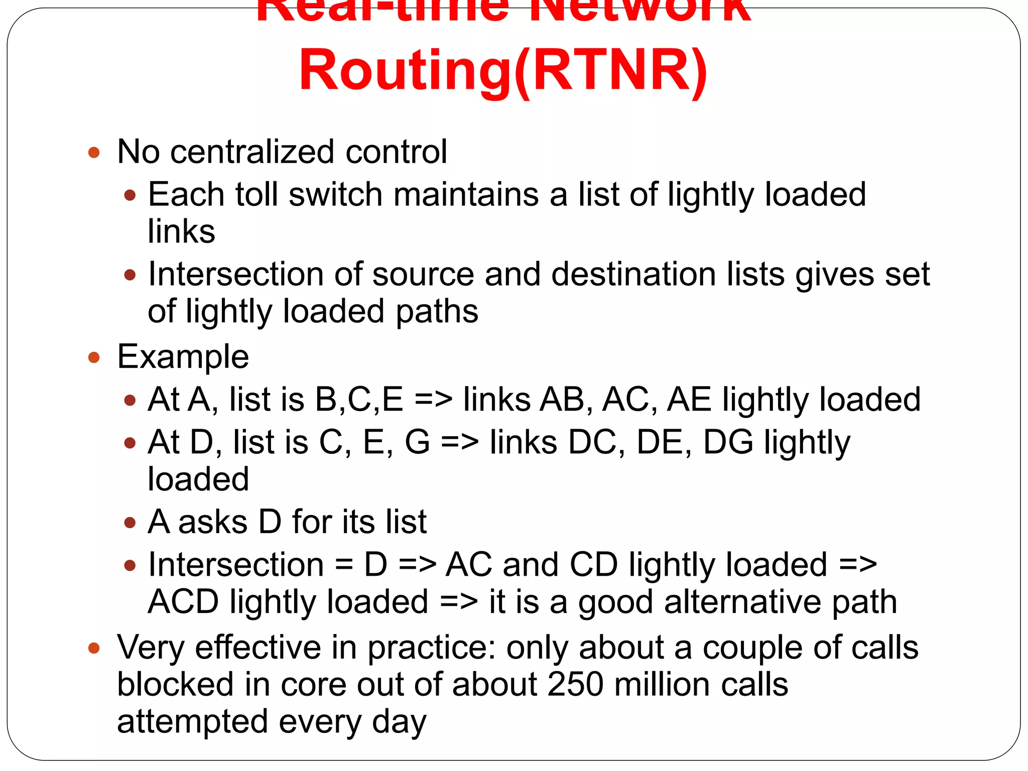 Routing in telephone networks | PPTX