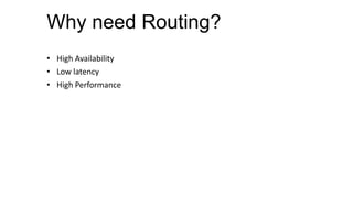 Routing in the cloud | PPTX