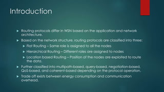 Routing in Wireless Sensor Network | PPTX