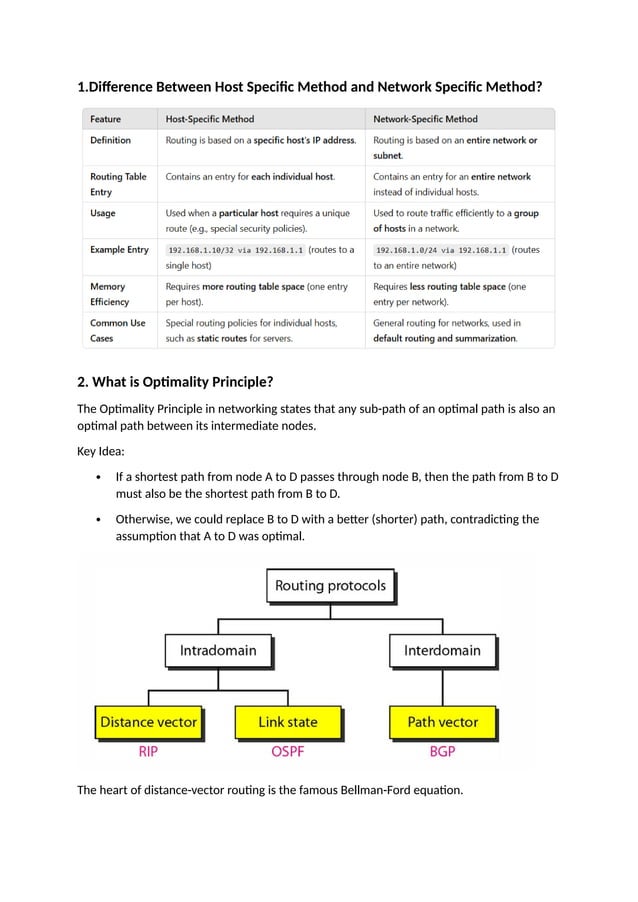 Routinglecture 3docx Distance Vector Routing Docx