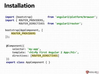 Angular 2.0 Routing and Navigation | PPTX