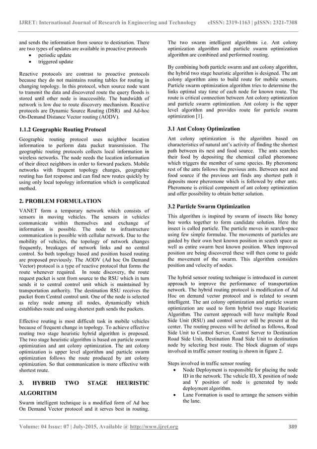 Routing of traffic sensors in intelligent transportation system | PDF | Computer Networking ...