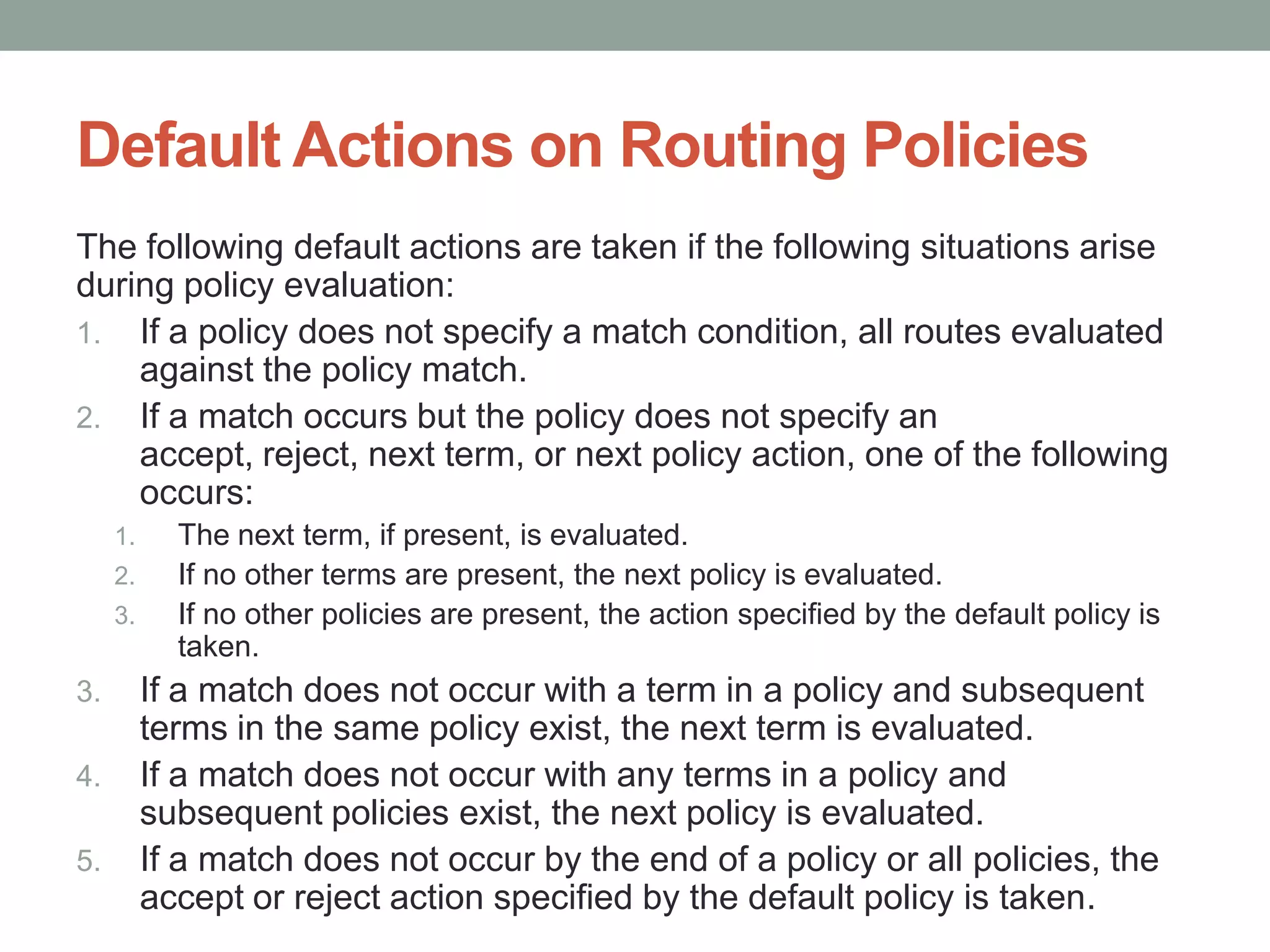 Routing Polices And Firewall Filter Ppt