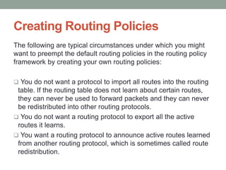 Routing Polices And Firewall Filter | PPTX | Computer Networking | Computing
