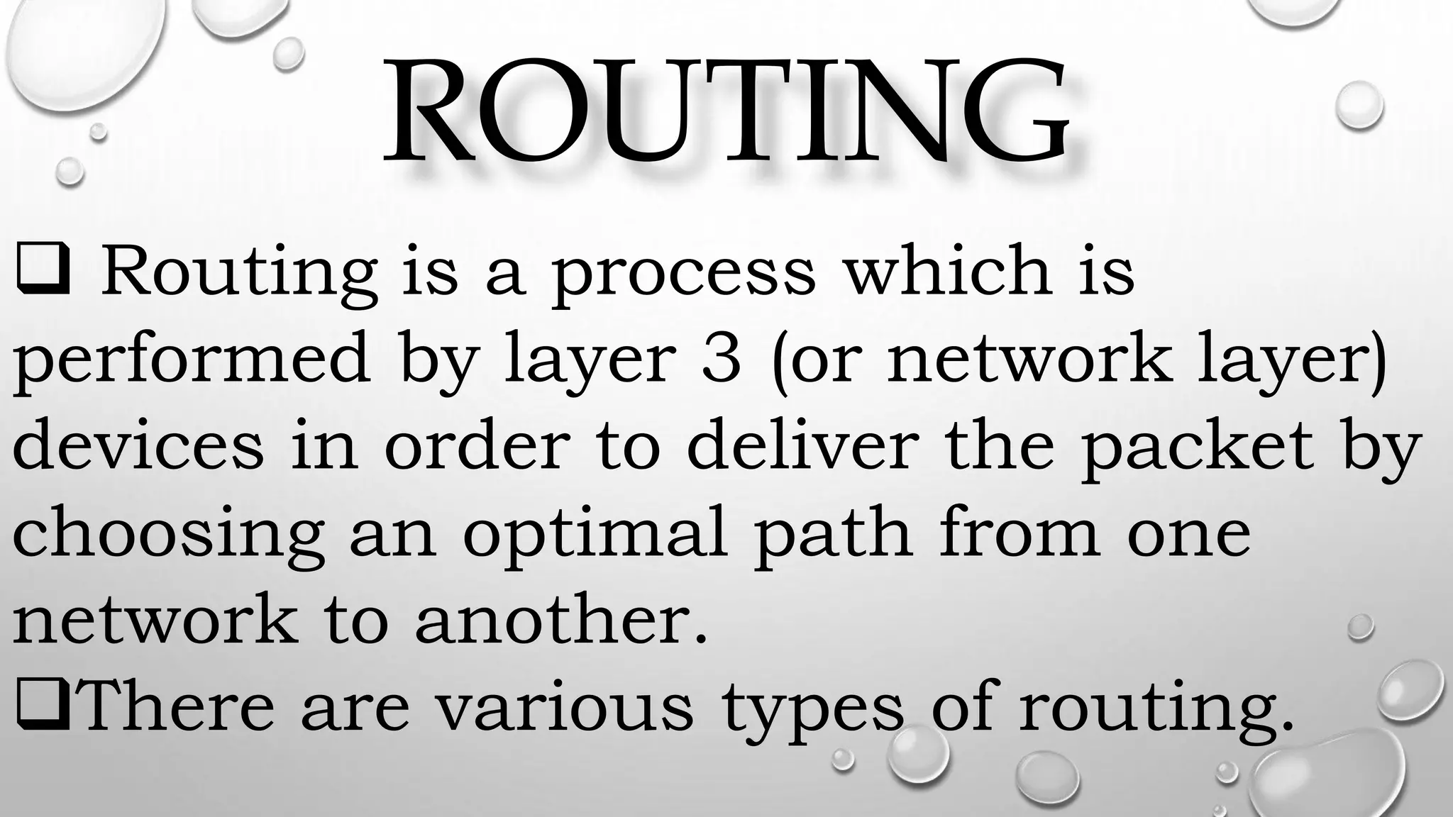 Routing ppt | PPTX
