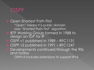Routing protocol pre | PPTX