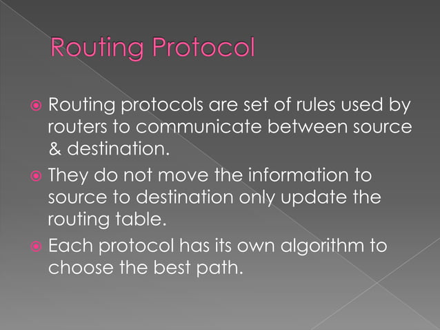 Routing protocol pre | PPTX