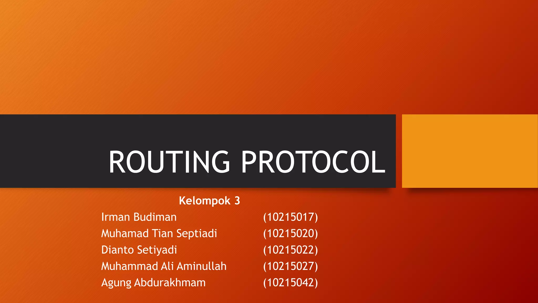 Routing Protocol Pptx