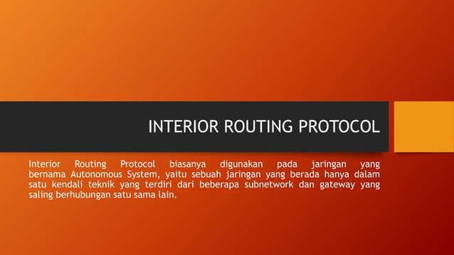 Routing Protocol | PPTX