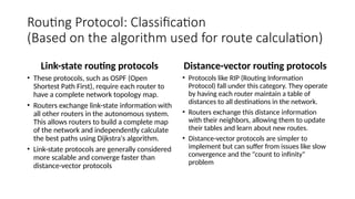 Routing Protocol for Computer network from kurose and ross | PPTX
