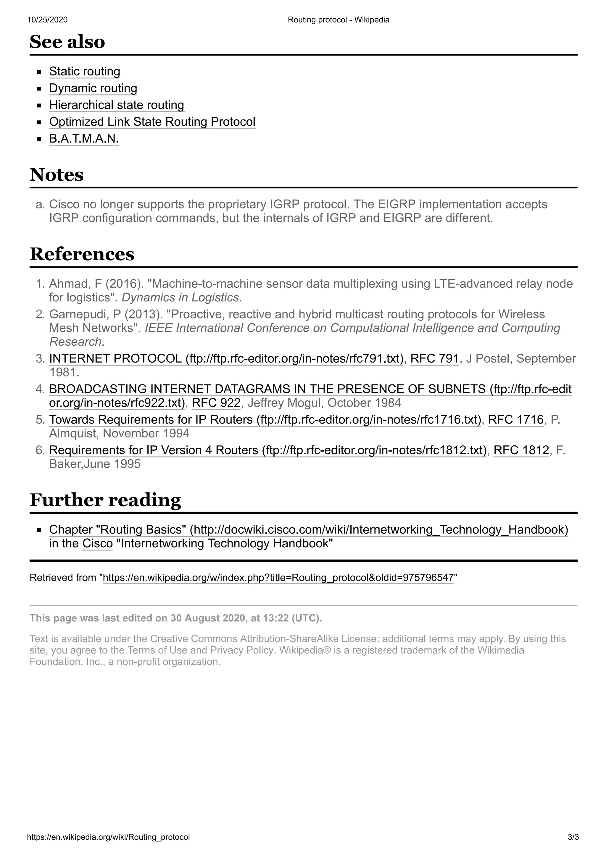 Routing protocol : Notes | PDF