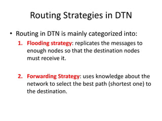 Routing protocol for delay tolerant network a survey and comparison | PPT