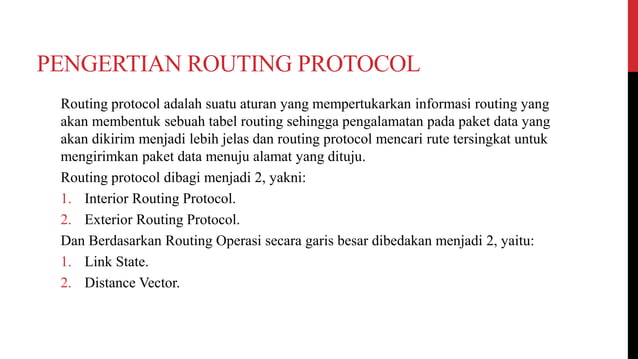 Routing protocol(revisi) | PPT