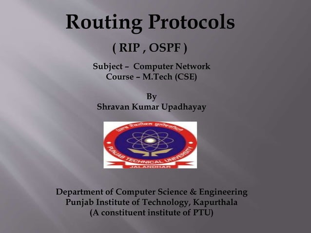 Routing protocols | PPTX | Computer Networking | Computing