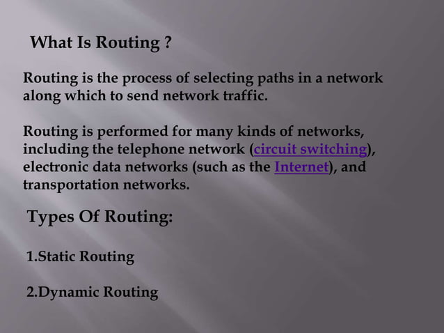 Routing protocols | PPTX | Computer Networking | Computing