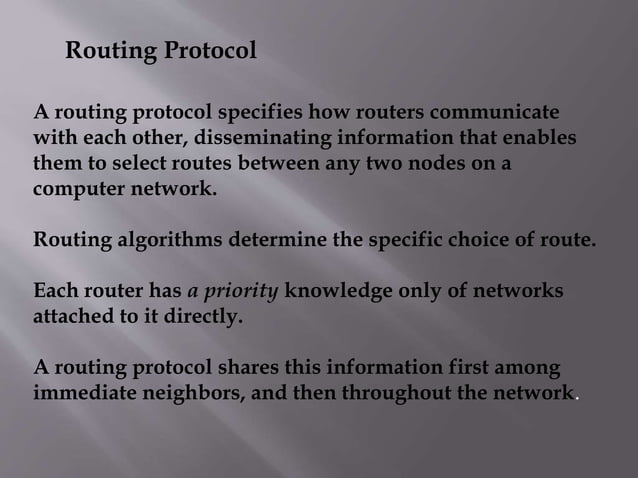 Routing protocols | PPTX | Computer Networking | Computing