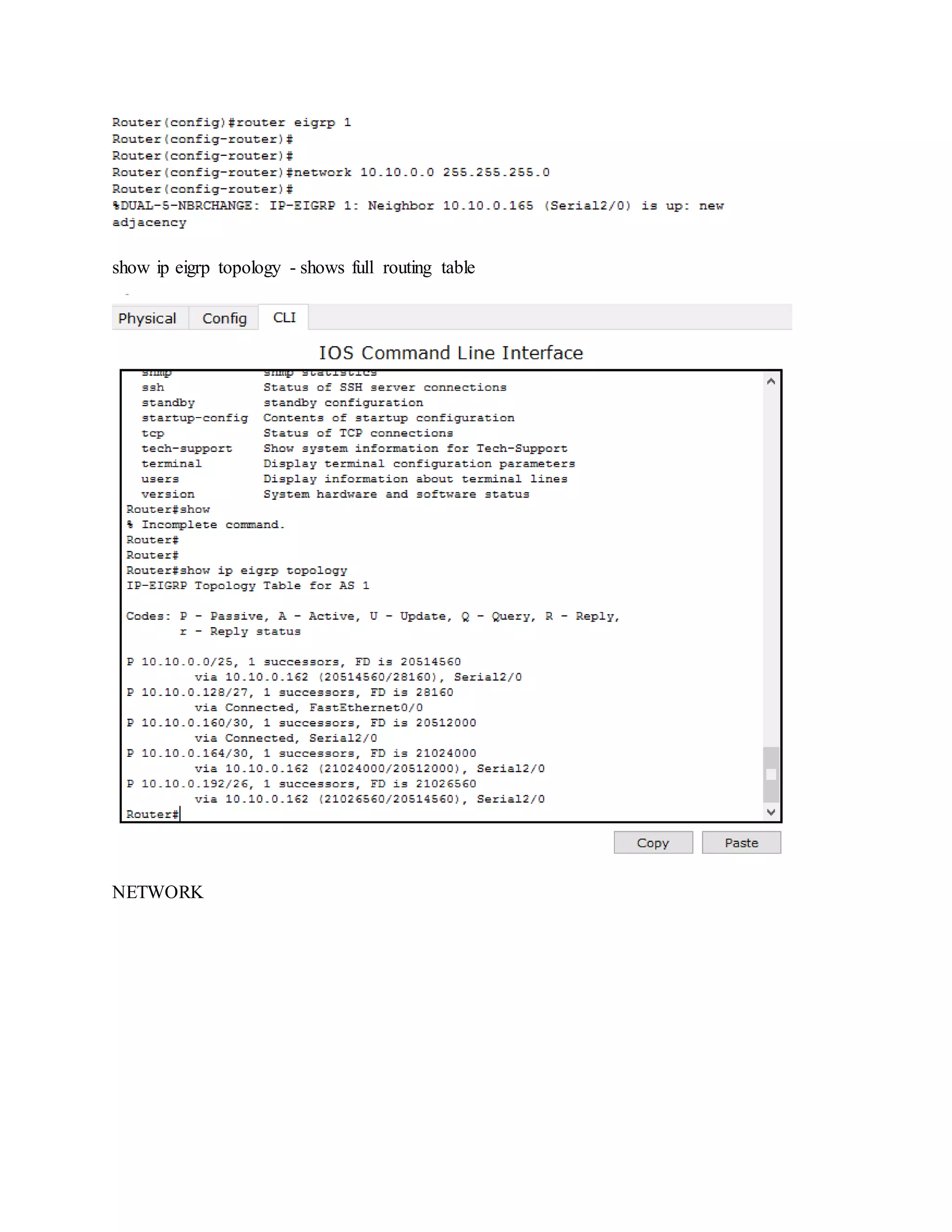 Packet Tracer Routing Protocols Eigrp And Ospf Docx Computer Networking Computing