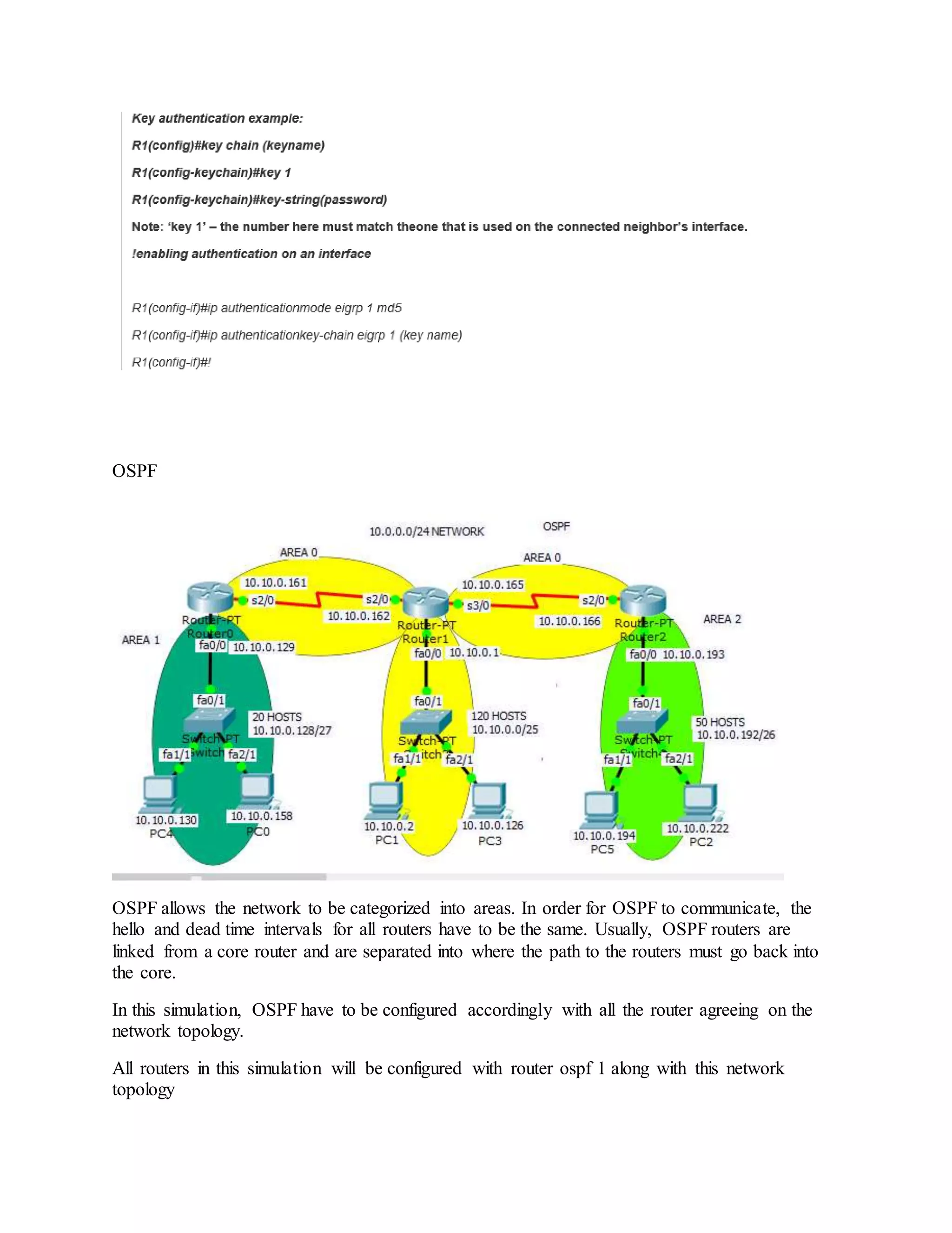 Packet Tracer Routing Protocols Eigrp And Ospf Docx Computer Networking Computing