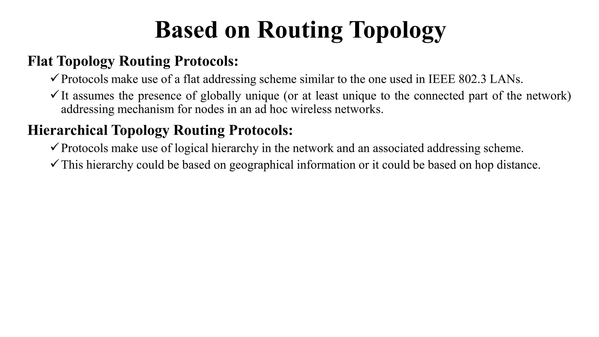 Routing protocols for ad hoc wireless networks | PPTX