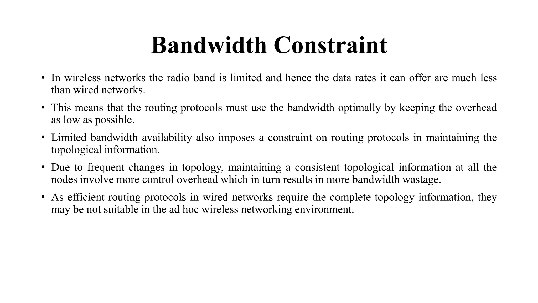 Routing protocols for ad hoc wireless networks | PPTX