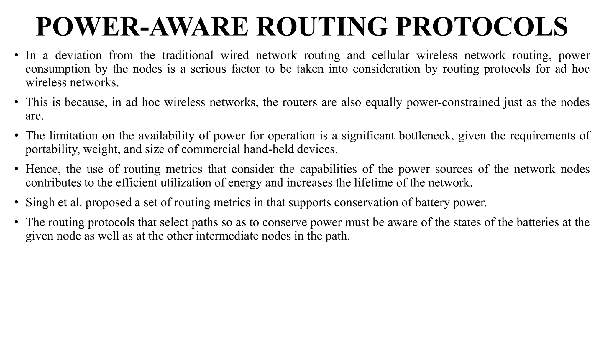 Routing protocols for ad hoc wireless networks | PPTX