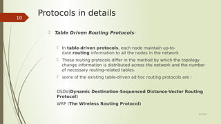 Routing protocols in ad hoc network | PDF