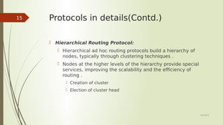 Routing protocols in ad hoc network | PDF