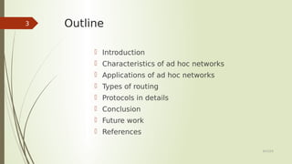 Routing protocols in ad hoc network | PDF