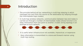 Routing protocols in ad hoc network | PDF