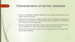 Routing protocols in ad hoc network | PDF