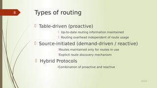 Routing protocols in ad hoc network | PDF