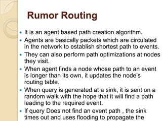 Routing Protocols in WSN | PPTX