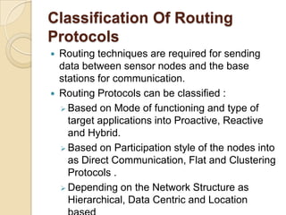 Routing Protocols in WSN | PPTX