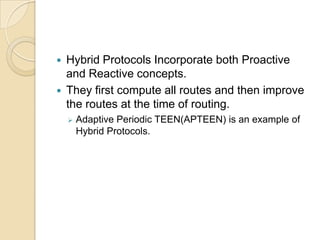 Routing Protocols in WSN | PPTX