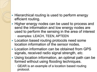 Routing Protocols in WSN | PPTX