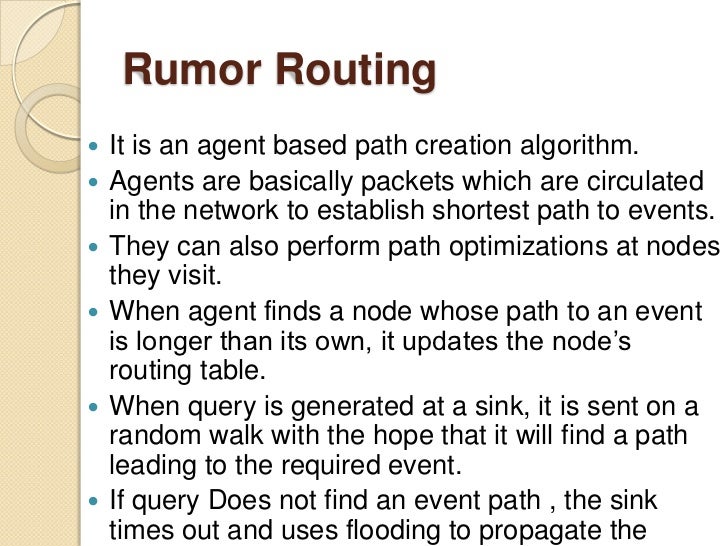 Routing Protocols in WSN Routing Protocols in WSN