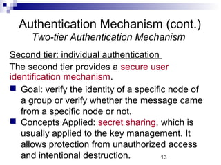 Routing Security and Authentication Mechanism for Mobile Ad Hoc ...