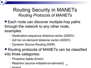 Routing Security and Authentication Mechanism for Mobile Ad Hoc Networks | PPT | Operating ...